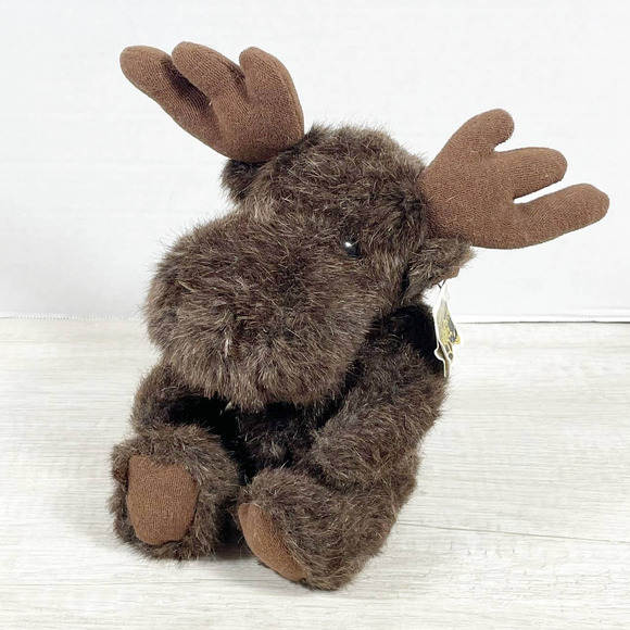 Unipak | Toys | Chocolate Brown Moose Plush Stuffed Animal Antlers ...